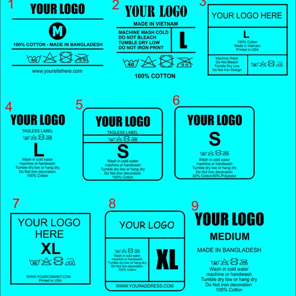 Neck Label Template - Etsy