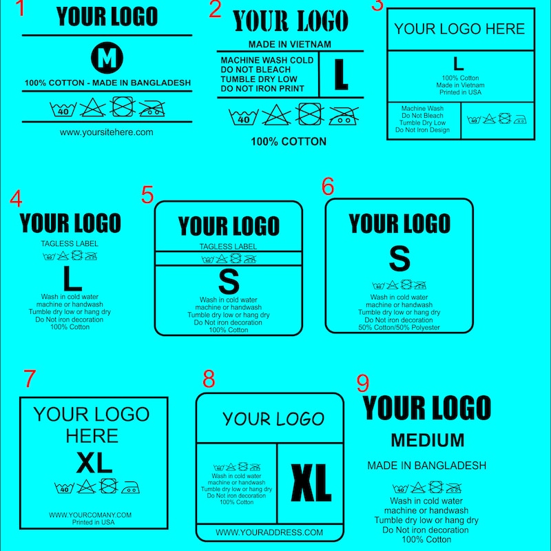 Neck Label Template - Etsy