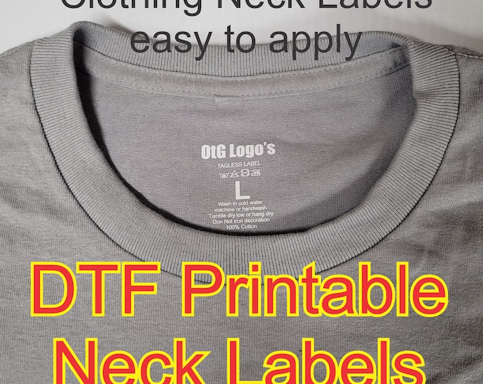 CUSTOM NECK LABEL Transfer Affordable Custom Neck Tag for T Shirt and ...