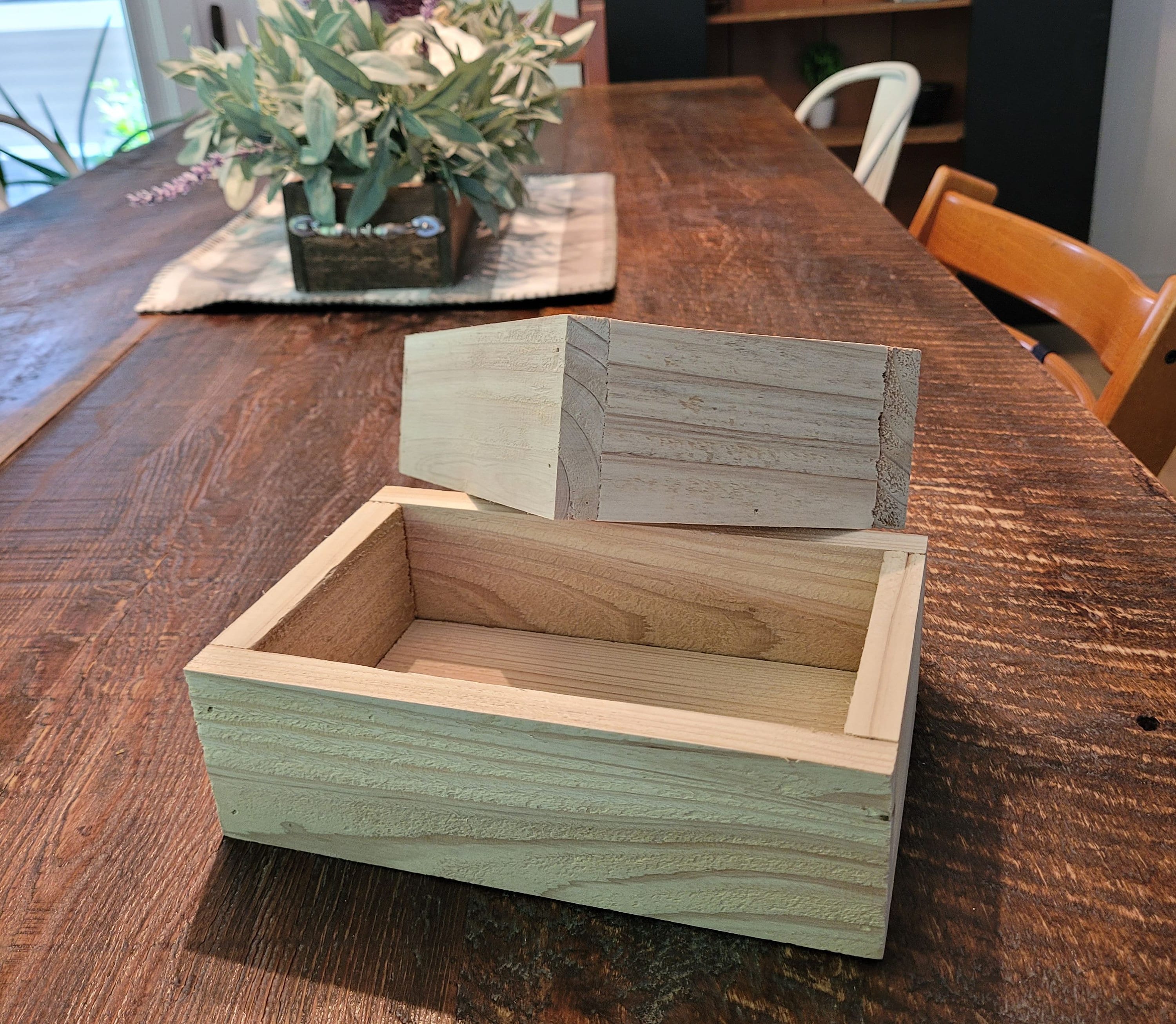 Unfinished Cedar Wood Box Rough Cut Box Boxes Home Decor Wood Boxes Box ...