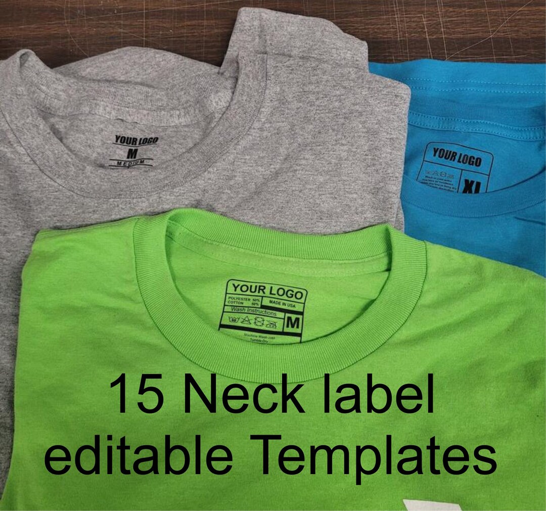 15 Neck Label Templates, No Canva Needed Digital Download Post Create ...