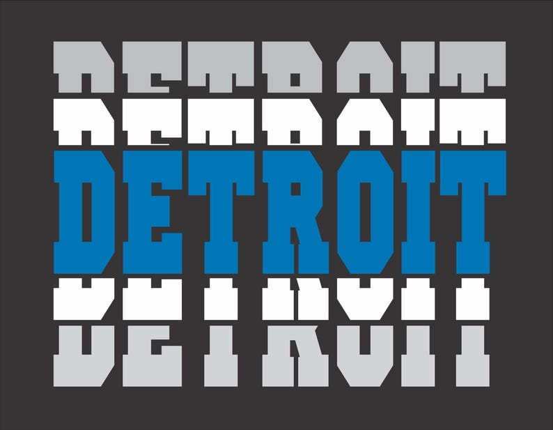 Detroit Grit Fun Football Design for the Lions Fans Digital Download - Etsy