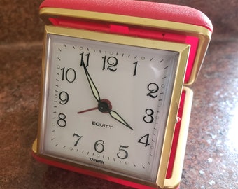 Vintage Rhythm Travel Clock, Travel Alarm Clock, Alarm Clock Made in ...