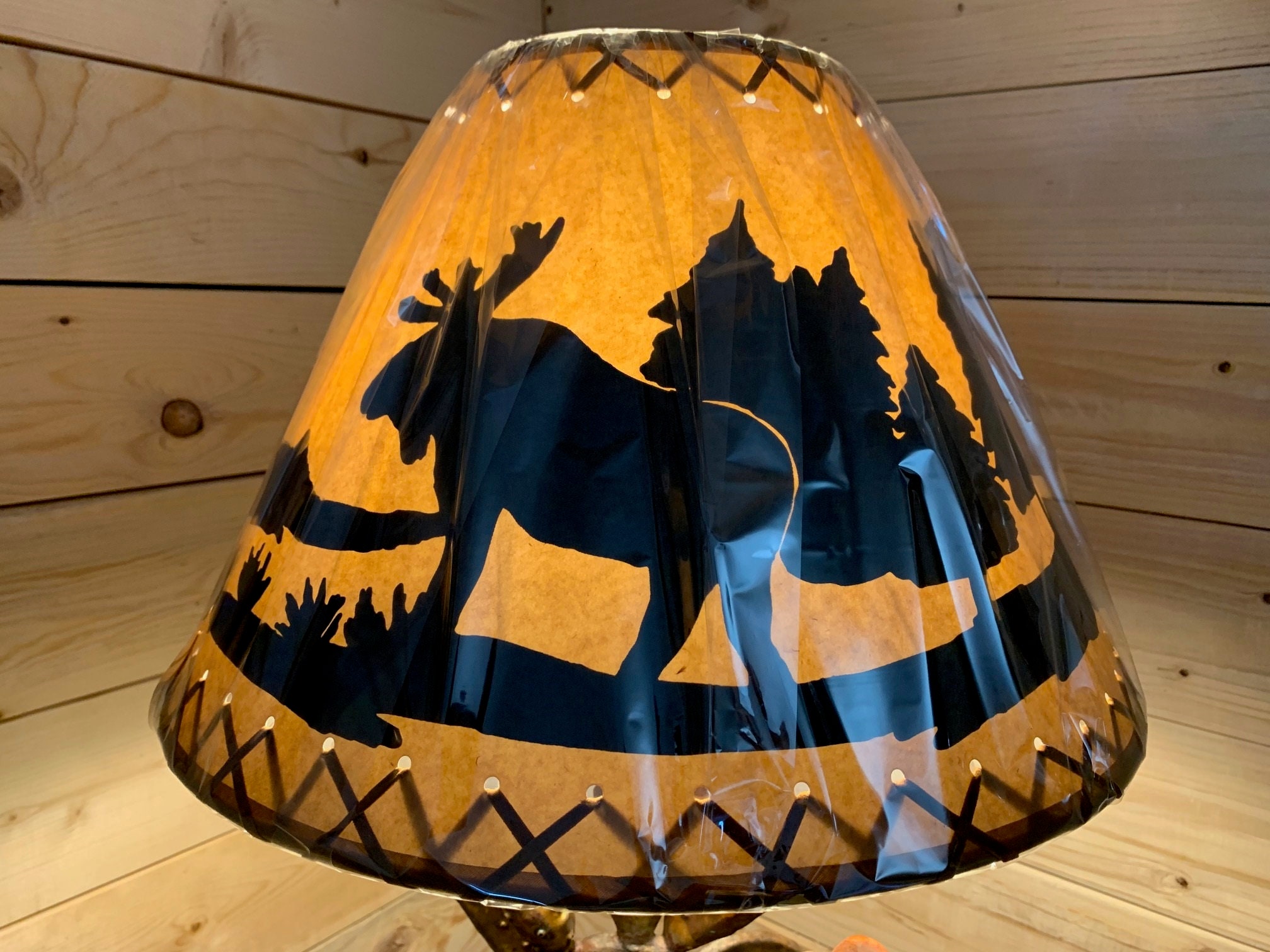 Rustic Moose Lamp Shade