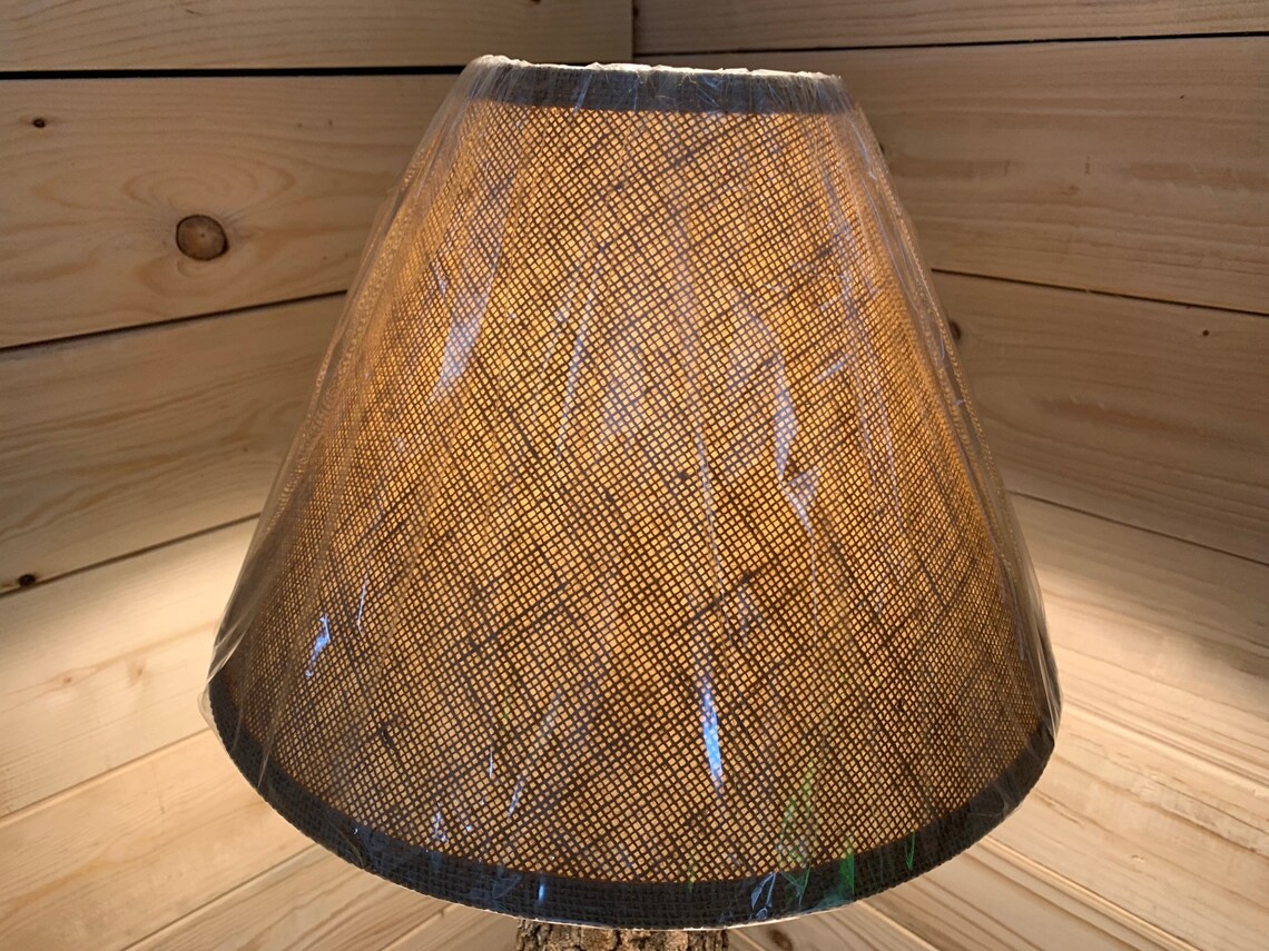 Rustic Burlap Lamp Shade 14 | Etsy