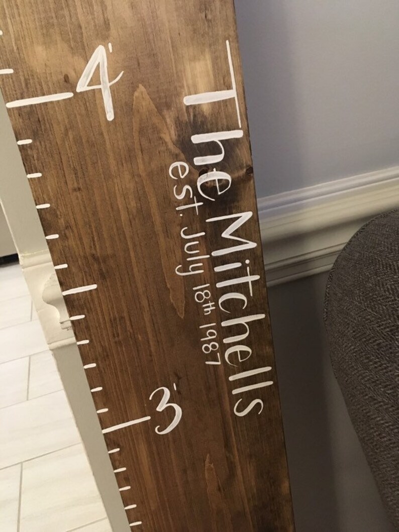 Custom Growth Chart//hand Painted//customized//6 Ft.//kids - Etsy