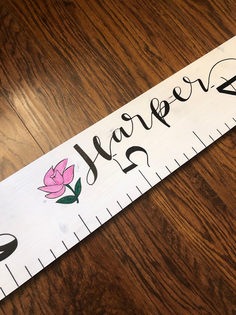 Custom Growth Chart//hand Painted//customized//6 Ft.//kids - Etsy