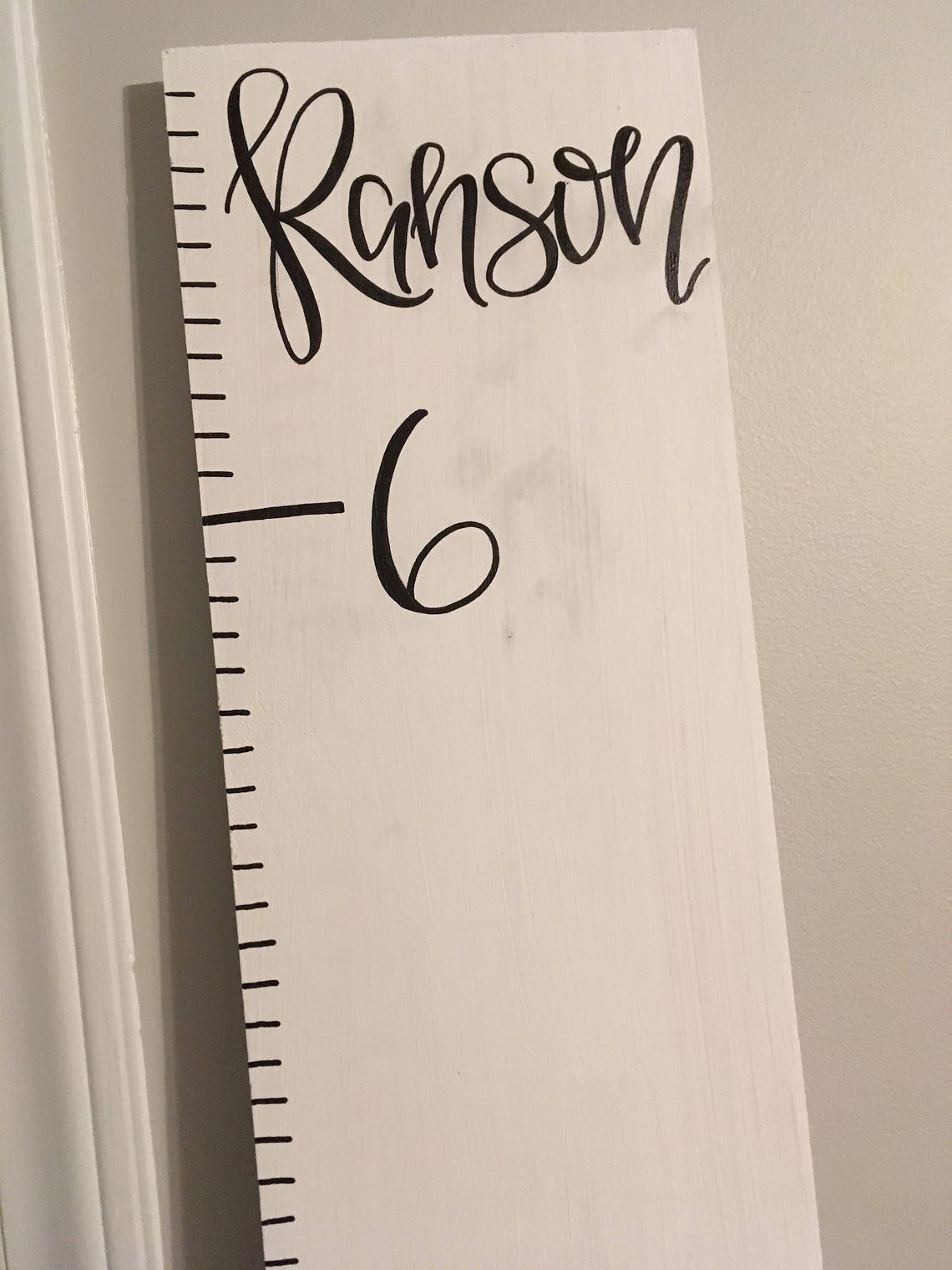 Custom Growth Chart//Hand Painted//Customized//6 ft.//Kids | Etsy