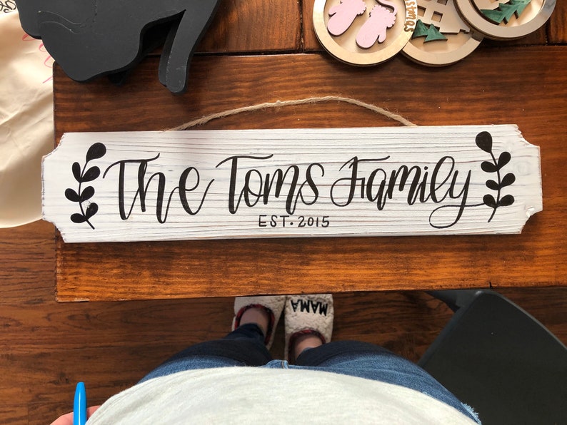 Whitewashed Sign//18x4//jute | Etsy