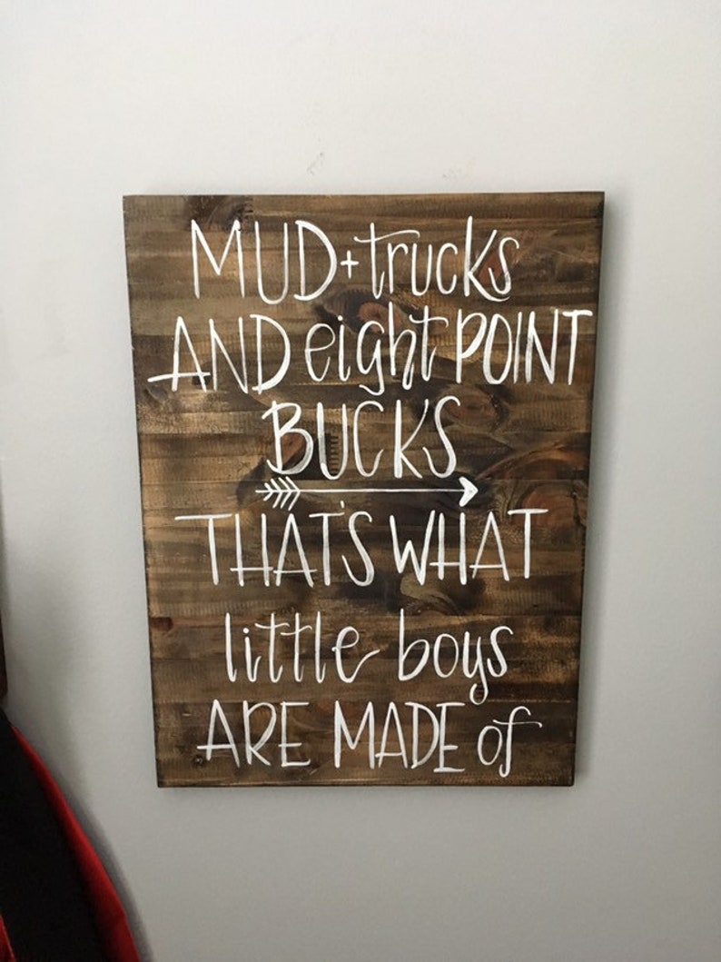 Little Boy Sign//Handpainted//12x16 | Etsy