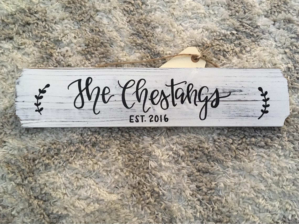 Whitewashed Sign//18x4//jute | Etsy