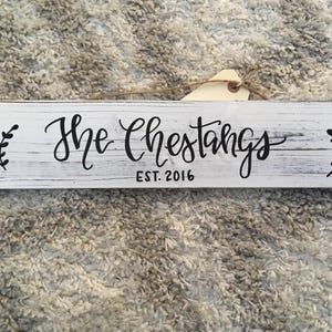 Whitewashed Sign//18x4//jute | Etsy