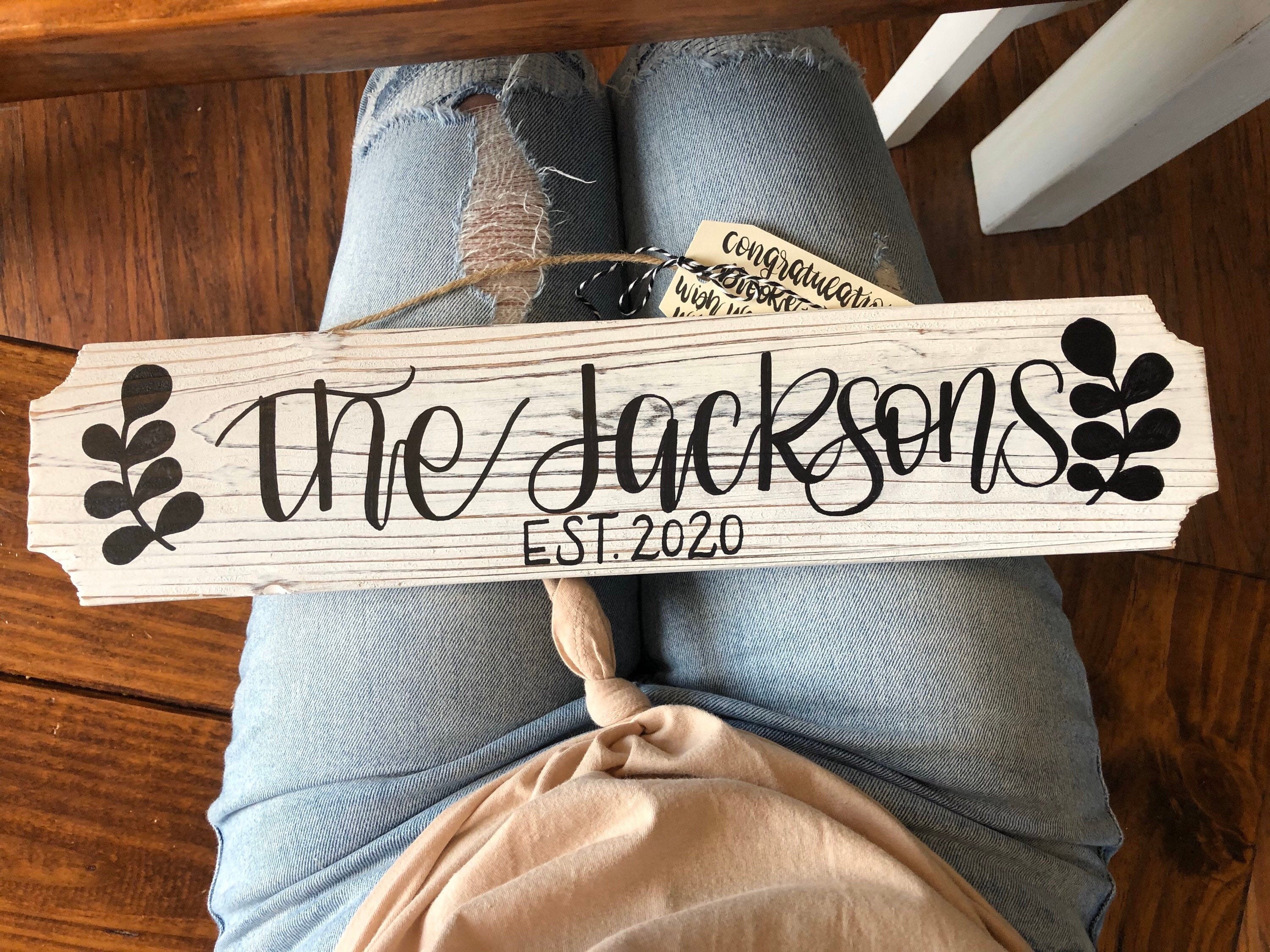 Whitewashed Sign//18x4//jute | Etsy