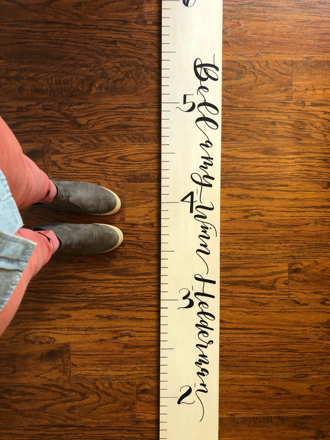 Custom Growth Chart//hand Painted//customized//6 Ft.//kids Growth Chart ...