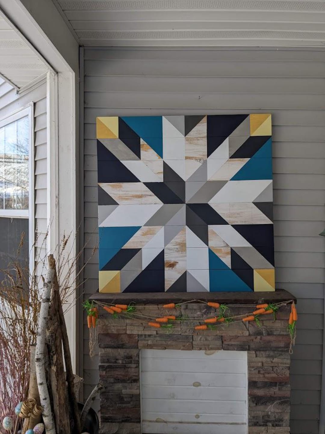 Blue Barn Quilt Pattern, Barn Quilt Pattern, Barn Quilt Instructions ...