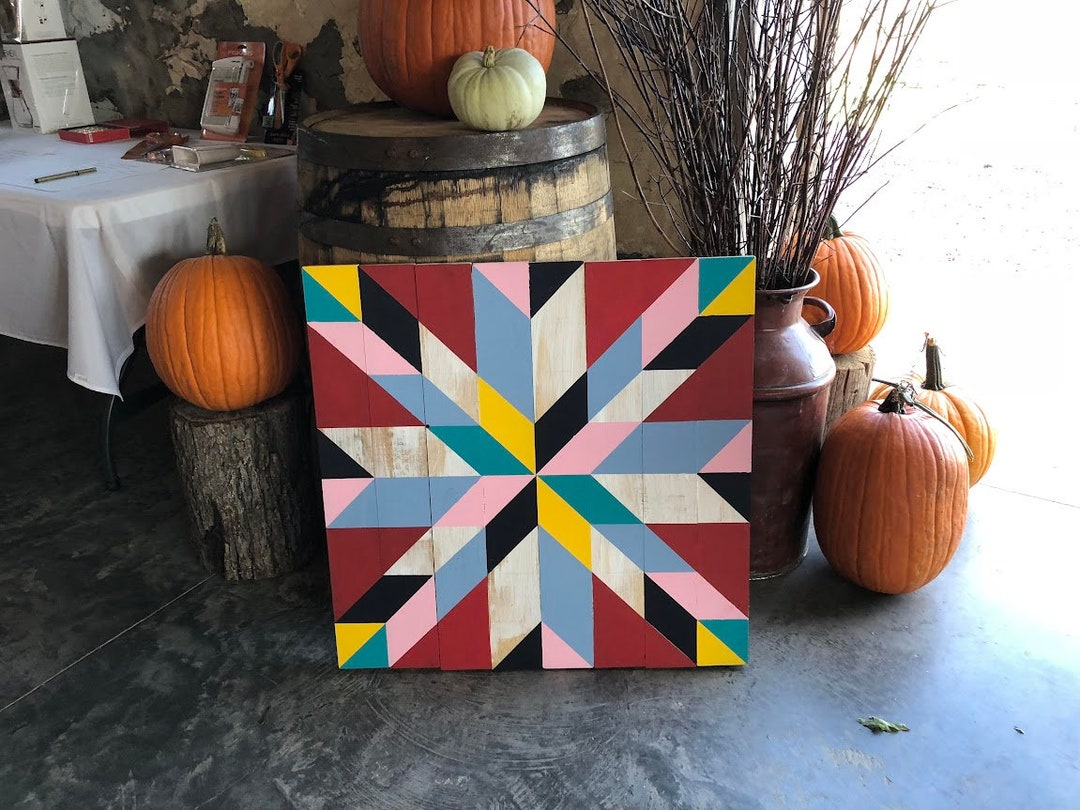 Fall Barn Quilt Pattern, Outdoor Decor Instructions (digital Download ...