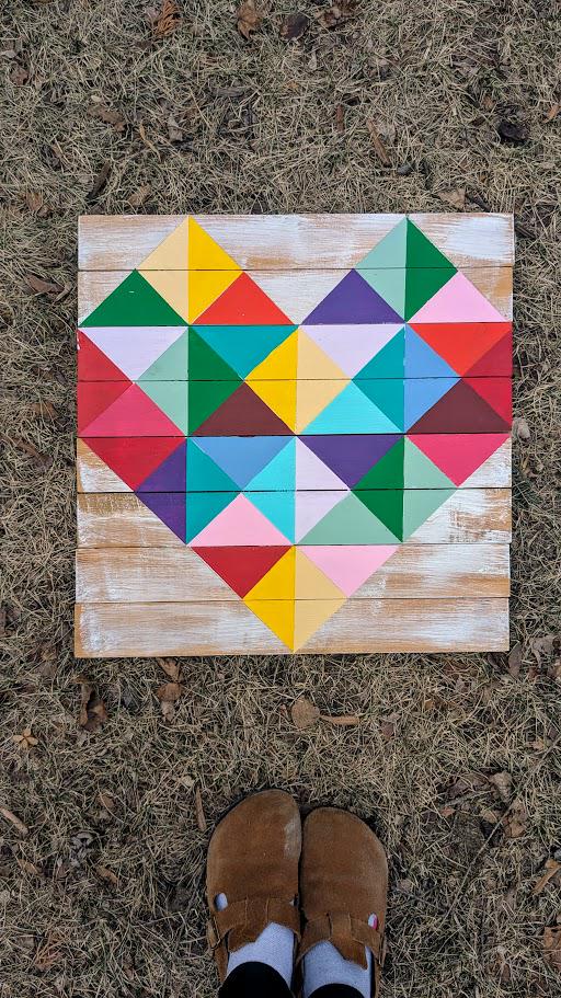 Colorful Heart Barn Quilt Pattern (digital Download) - Etsy