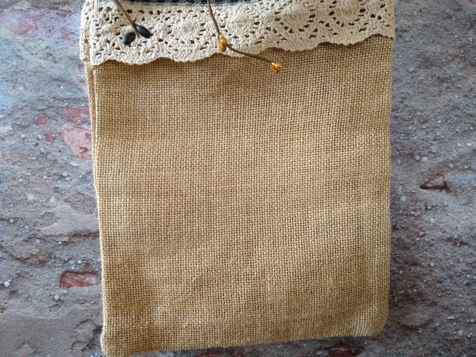 Burlap Granny Sack Farmhouse Door Hanger Rustic Wall - Etsy