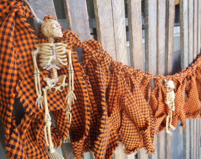 Halloween Banner, Skeleton, Bones, Rustic Halloween Banner, Halloween ...