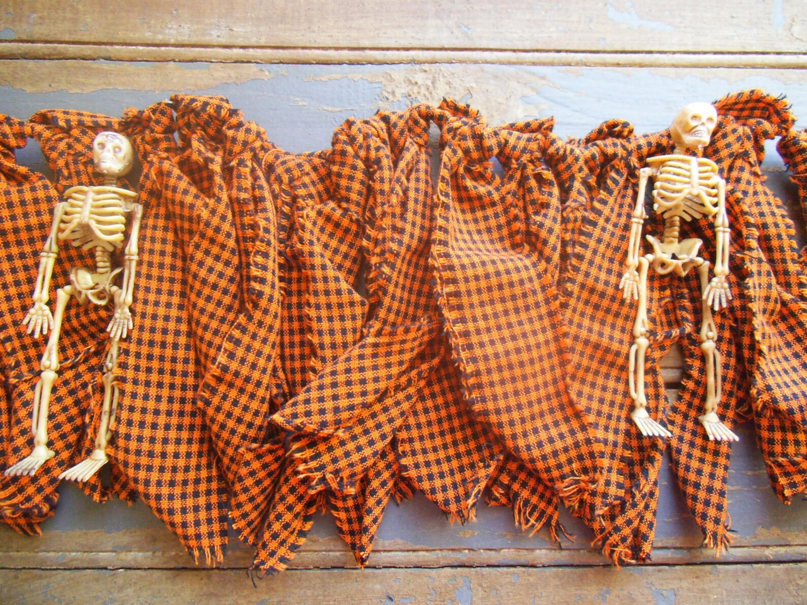 Halloween Banner Skeleton Bones Rustic Halloween Banner - Etsy