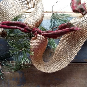 Burlap Christmas Garland, Christmas Tree Garland, Christmas Home Decor ...