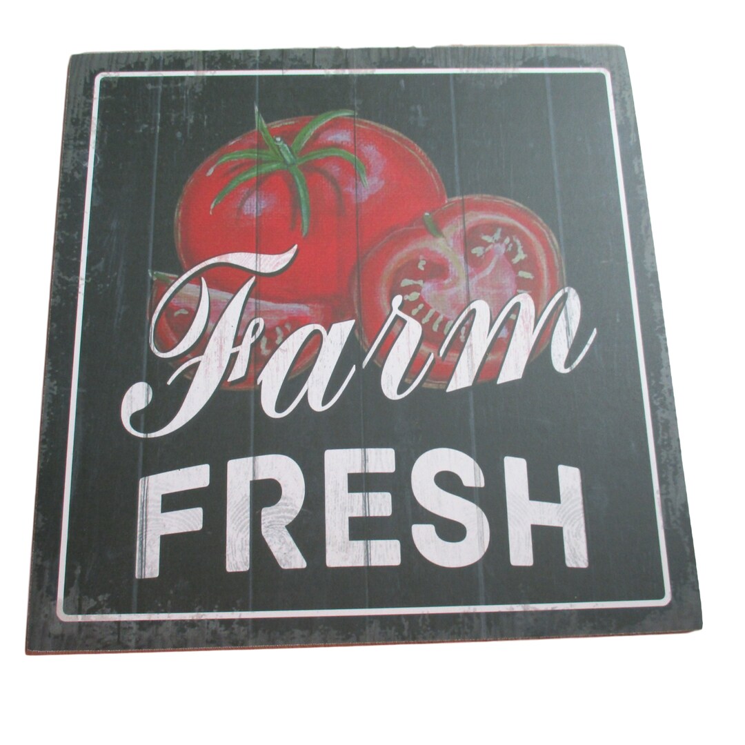 Farm Fresh Wall Sign With Tomatoes Farm Decor Distressed - Etsy