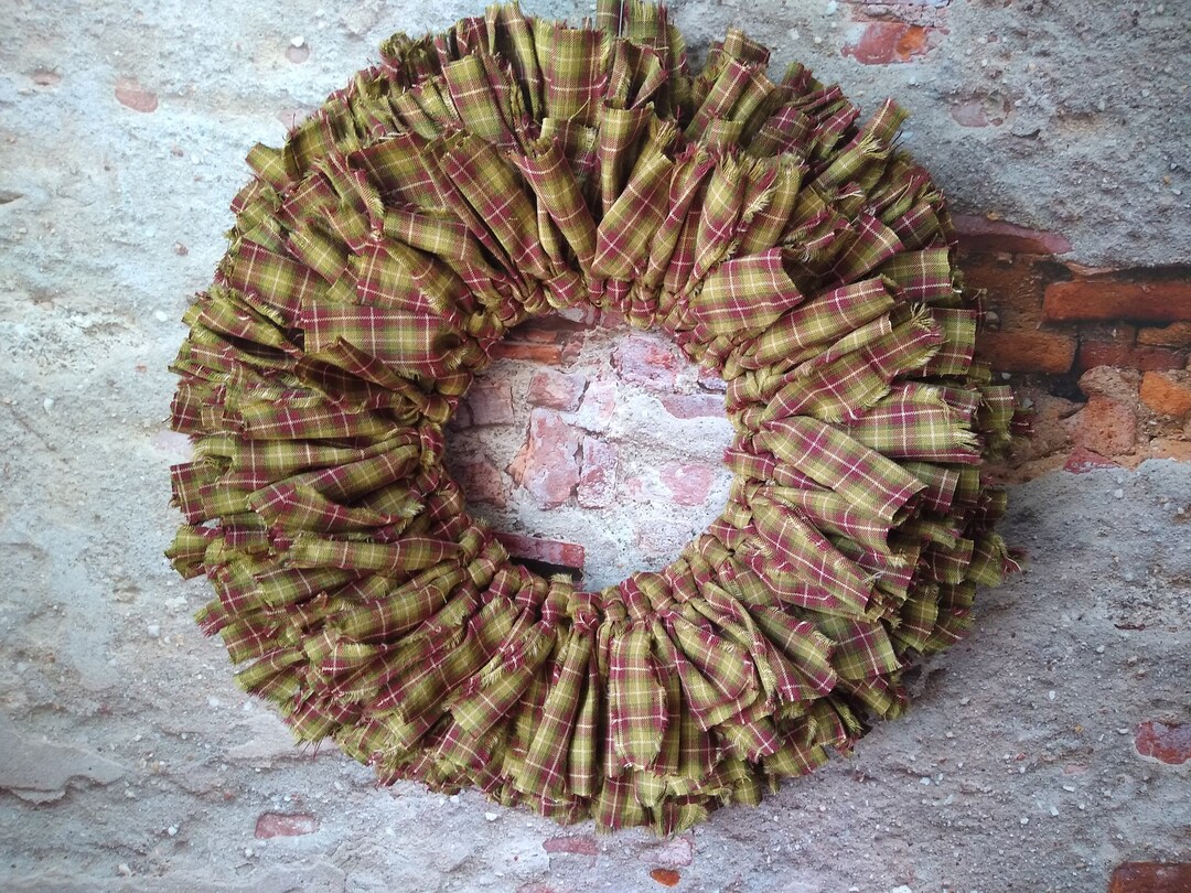 Christmas Wreath, Primitive Wreath, Primitive Candle Ring, Primitive ...