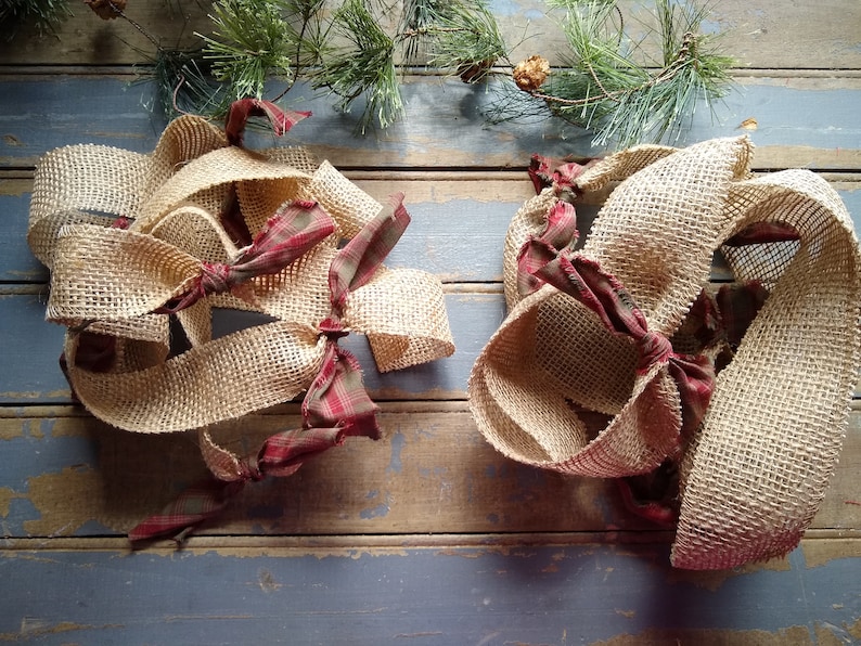 Burlap Christmas Garland Christmas Tree Garland Christmas - Etsy