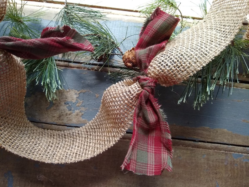 Burlap Christmas Garland Christmas Tree Garland Christmas - Etsy