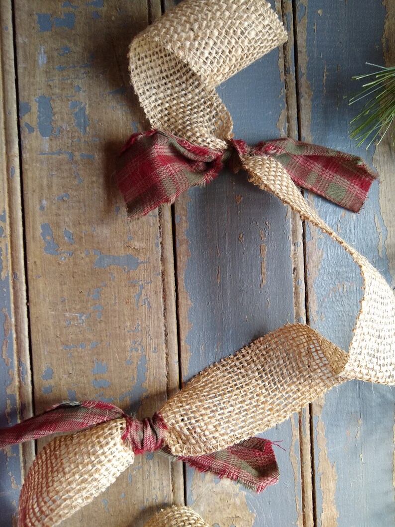 Burlap Christmas Garland Christmas Tree Garland Christmas - Etsy