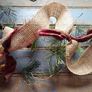 Burlap Christmas Garland, Christmas Tree Garland, Christmas Home Decor ...