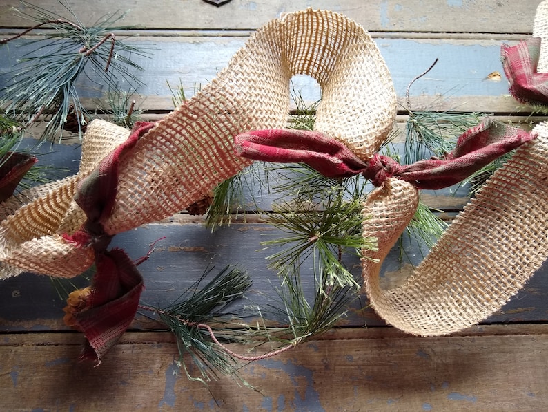 Burlap Christmas Garland Christmas Tree Garland Christmas - Etsy
