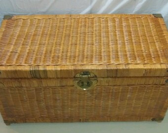 Wicker trunk | Etsy