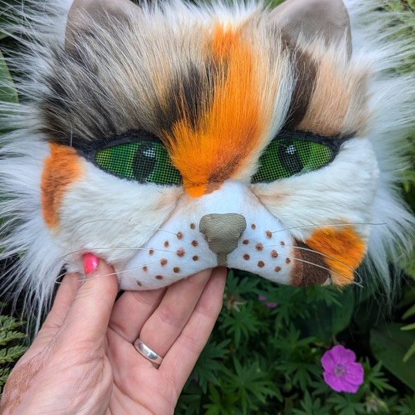 Therian Mask Orange and White - Etsy UK