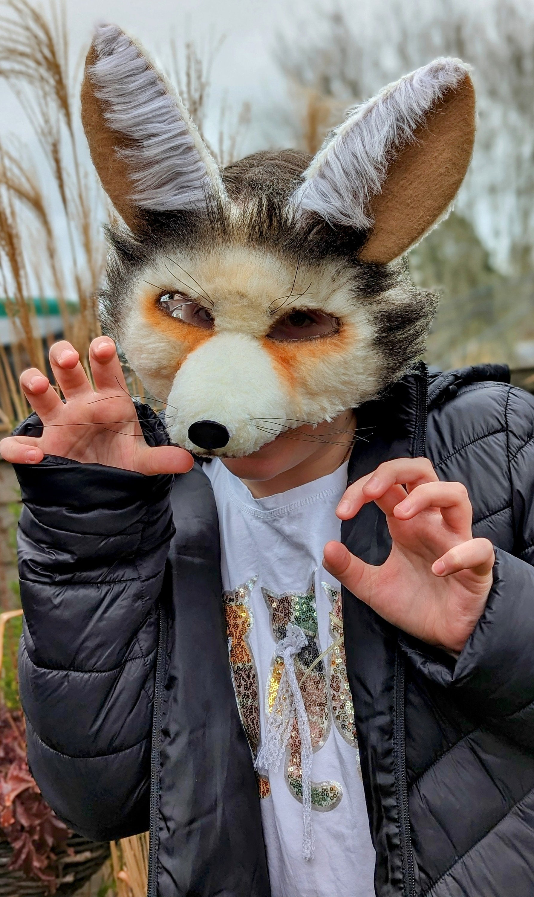 Handmade Unique Fennec Fox Mask Fur Animal Therian - Etsy