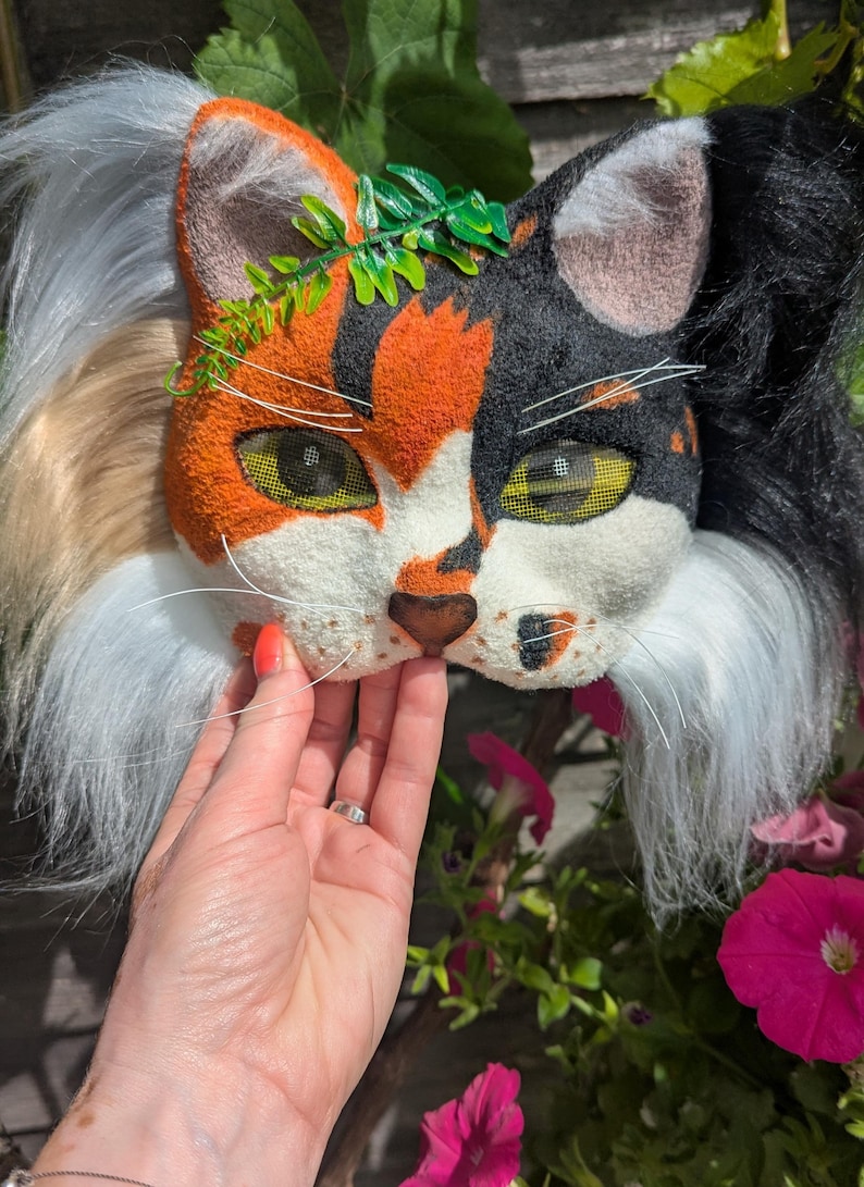 Calico Cat Mask by Alterhuman Creations Cosplay Costume Therian Gear ...