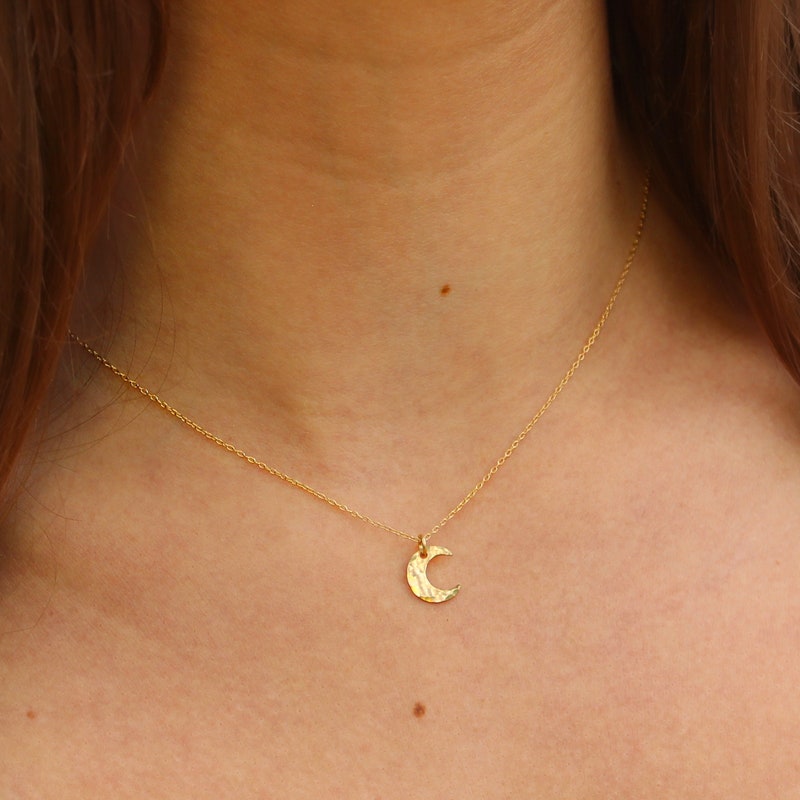 Gold Moon Necklace - Etsy