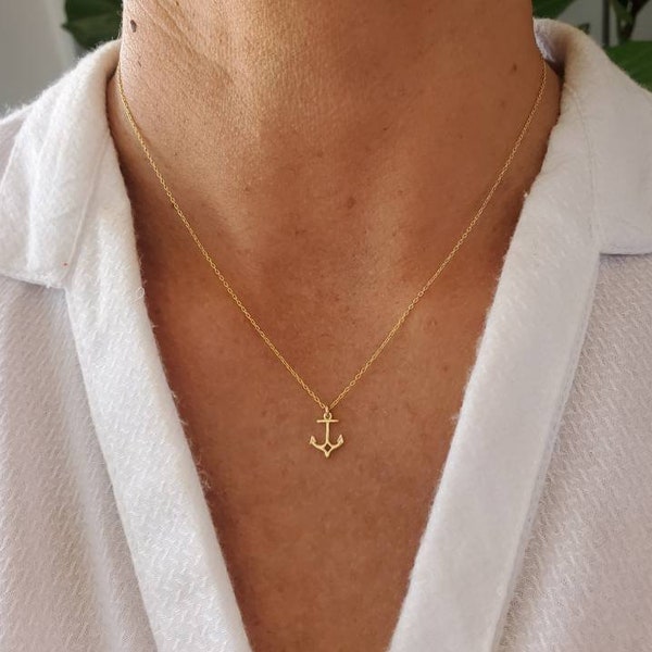 Anchor Necklace - Etsy