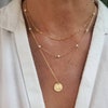 Sparkly Y Necklace With Gemstone, Sterling Silver, 14k Gold Fill, Bezel ...