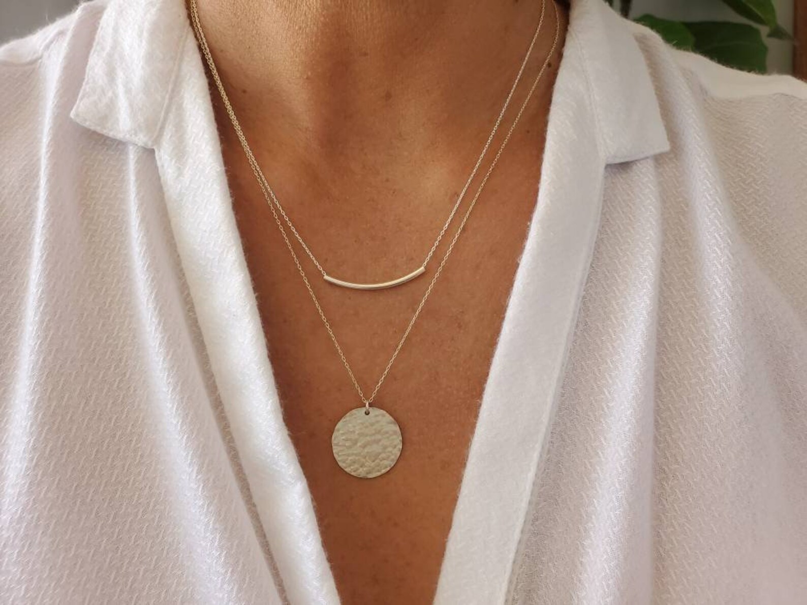 Tube Necklace 14k Gold Fill Sterling Silver Minimalist - Etsy