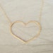 Extra Large, Open Heart Necklace, 14k Gold Fill, Sterling, Open Heart ...
