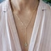 Sparkly Y Necklace With Gemstone, Sterling Silver, 14k Gold Fill, Bezel ...