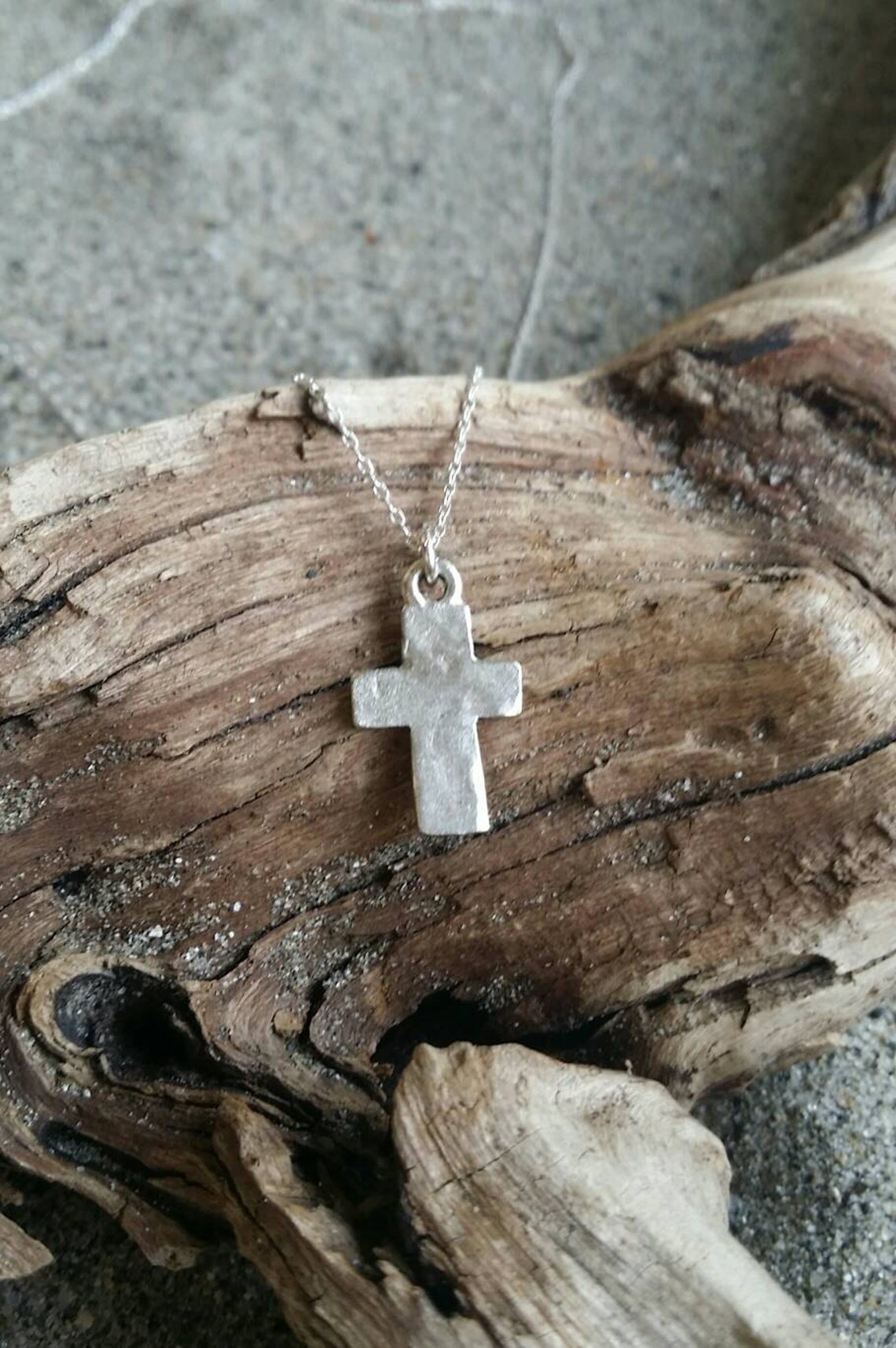 Cross Necklace, Rustic Cross, Silver Cross, Pendant, Chunky Cross - Etsy