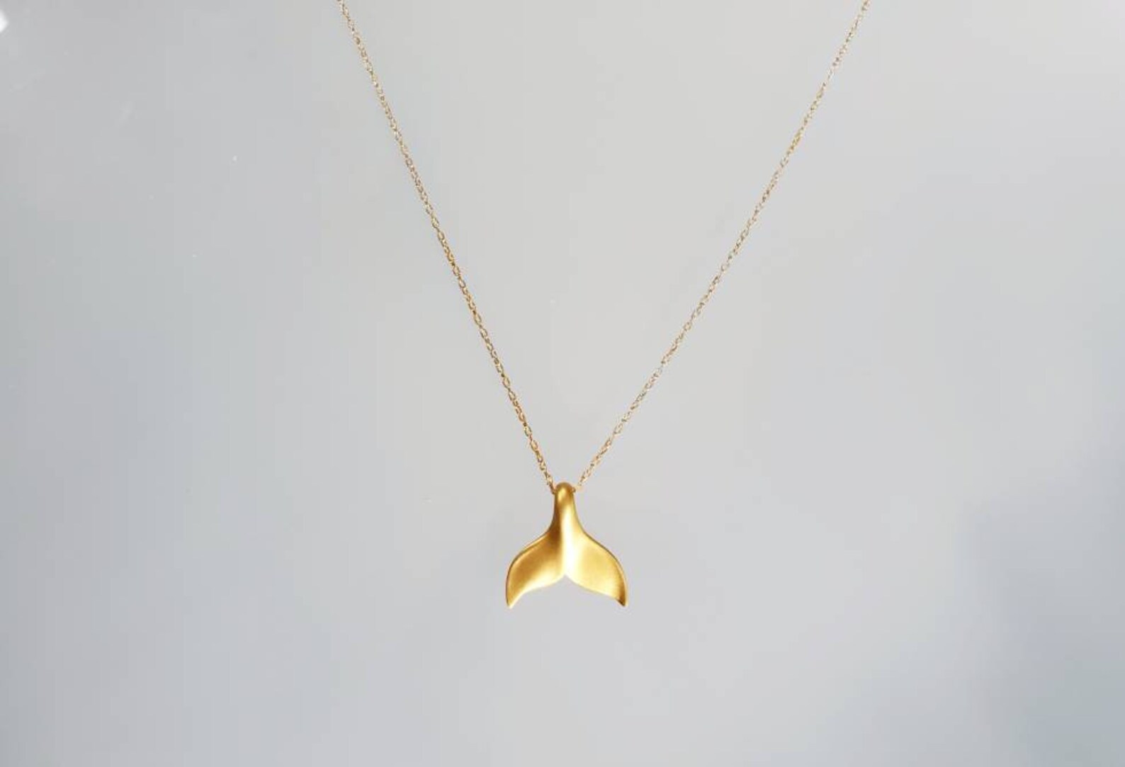 Gold Tail Necklace Whale Mermaid Dolphin Ocean Gold - Etsy