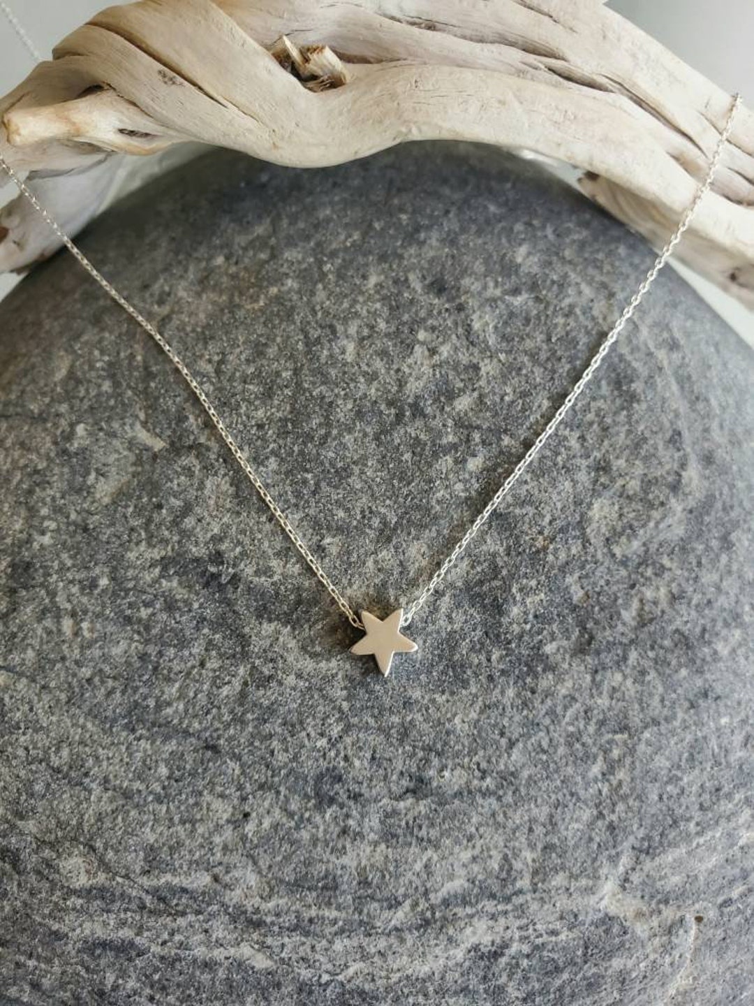 Matte Silver Star Necklace, Tiny Star Pendant, Silver Star Necklace - Etsy