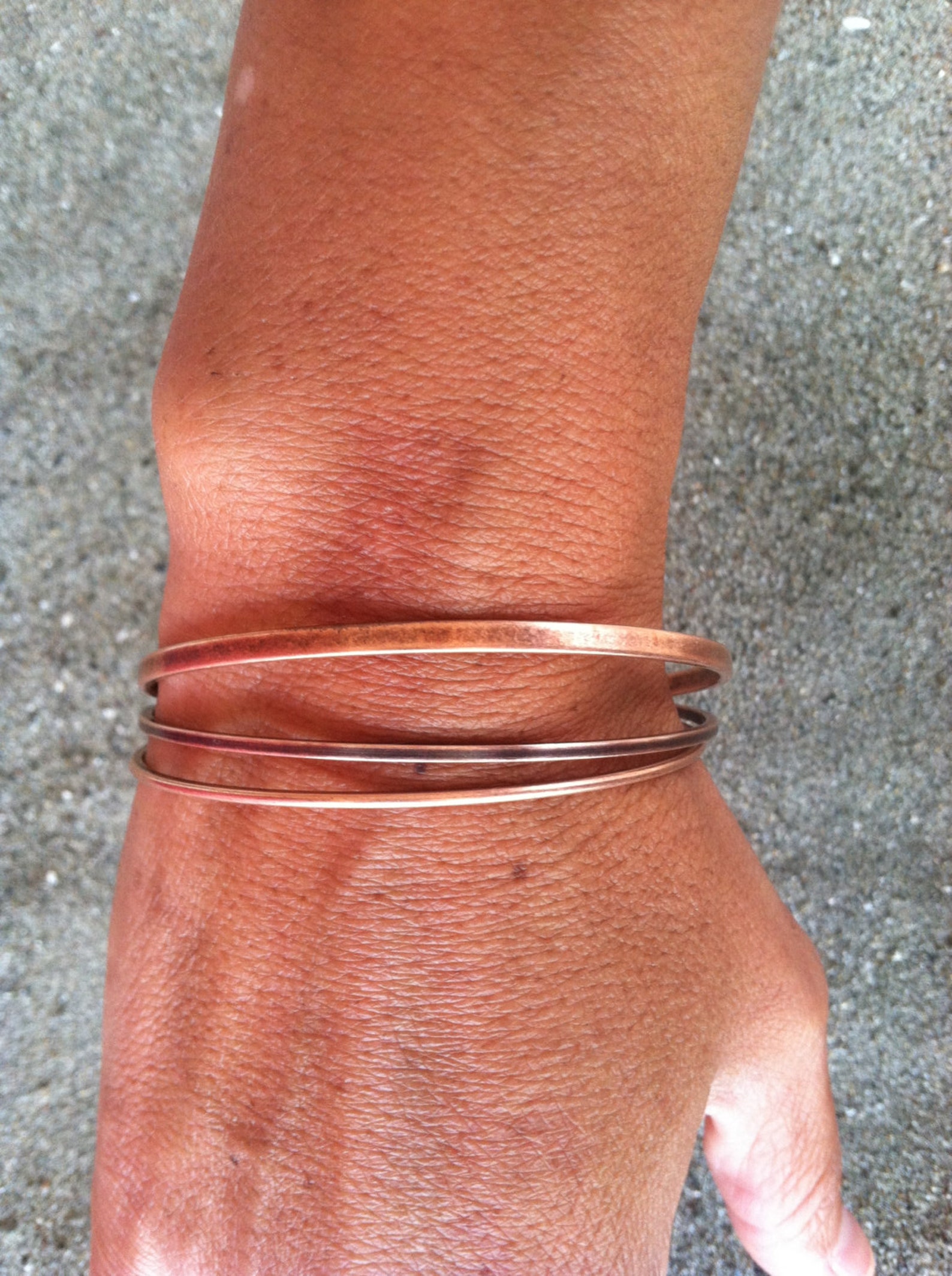 Copper Bangle Bracelet Set of 3 - Etsy
