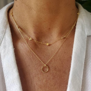 Double Necklace Set, Set of 2, Gold, Silver, Two Necklaces, Layering ...