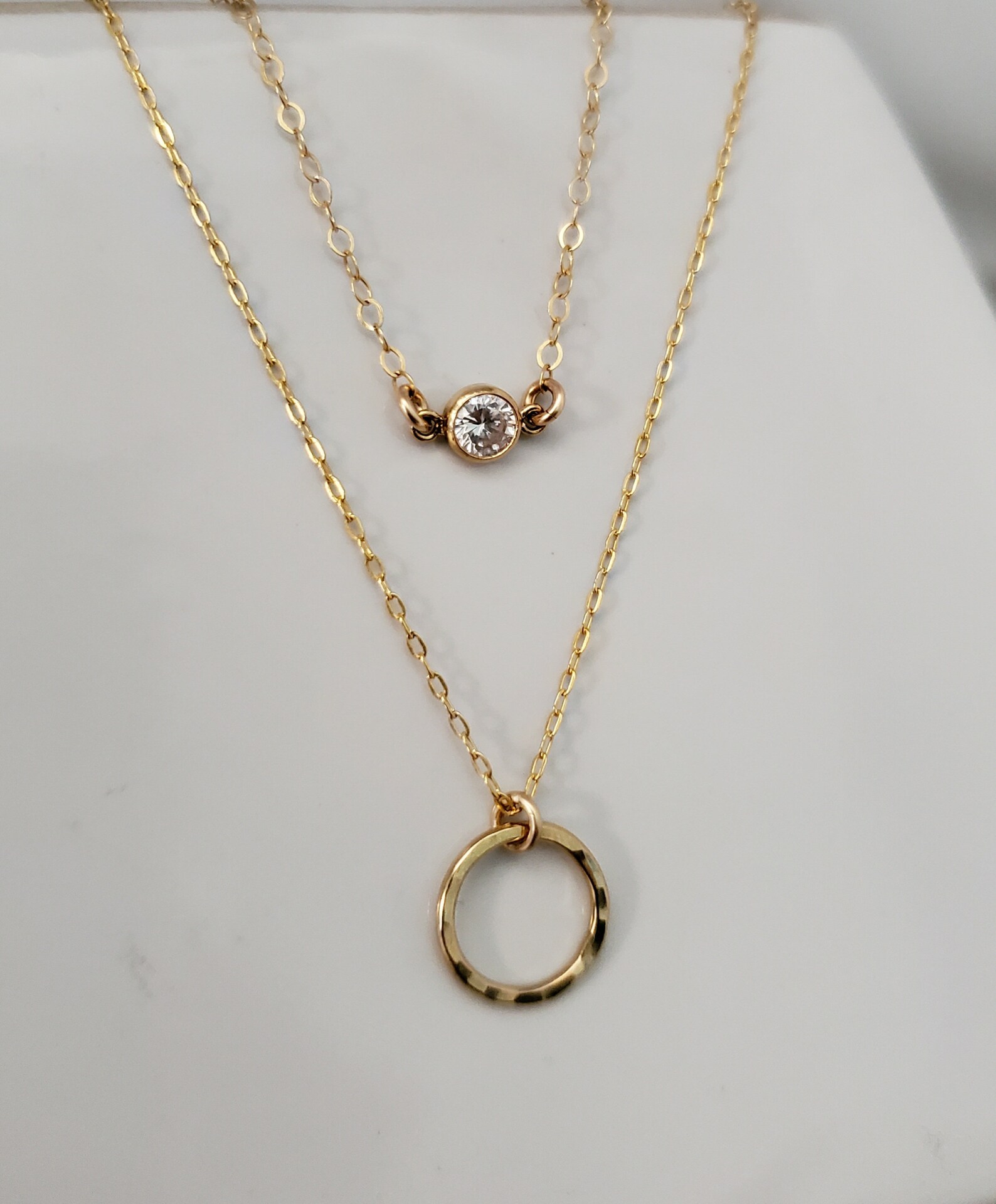 Double Necklace Set Set of 2 Gold Silver Two Necklaces - Etsy