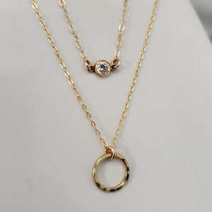 Double Necklace Set, Set of 2, Gold, Silver, Two Necklaces, Layering ...