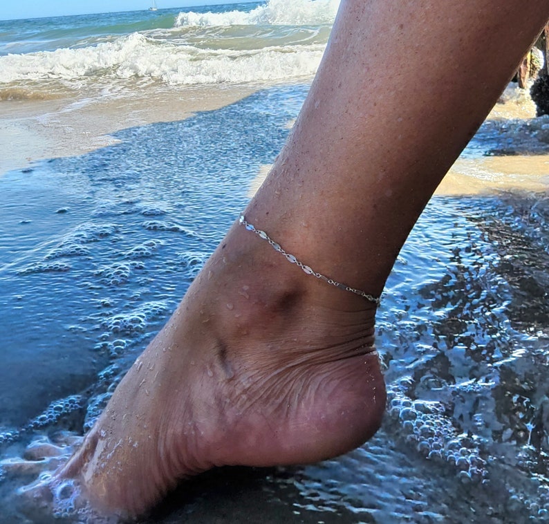 Silver Anklet, Sterling Silver, Anklet, Silver Chain, Sterling Anklet ...